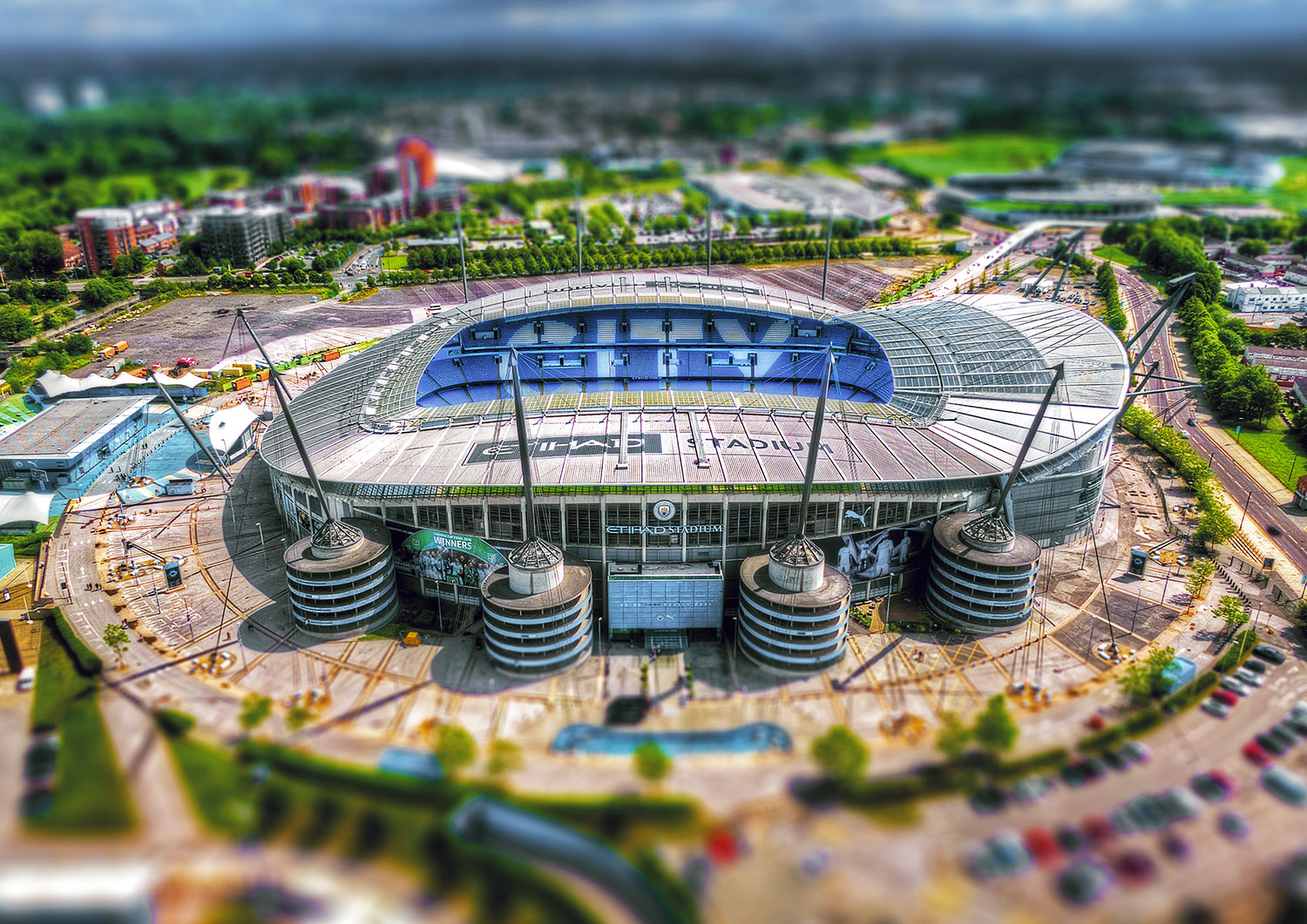 Aerial Pictures of Manchester City - Etihad Stadium